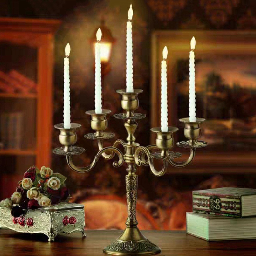 【COD】 Spiral Twist Decor Long Candle Stick Gold Taper Twisted Spiral ...