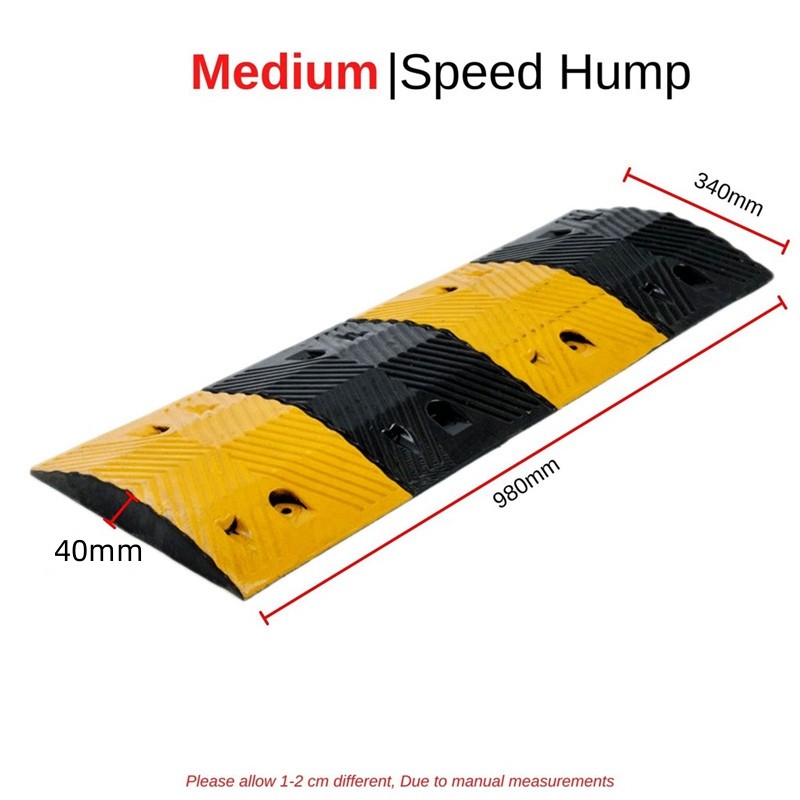 【COD】VEHICLE SAFETY RUBBER ROAD SPEED HUMP ROAD HUMP SPEED BUMP END CAP ...