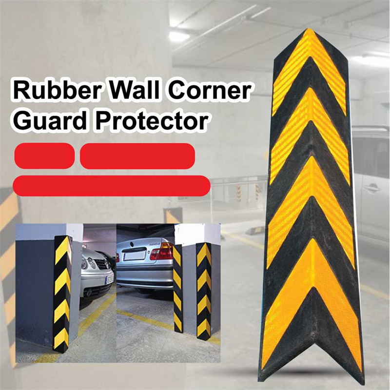 【COD】Traffic Safety 80cmx10cm Rubber Corner Guard Wall Safety Wall ...