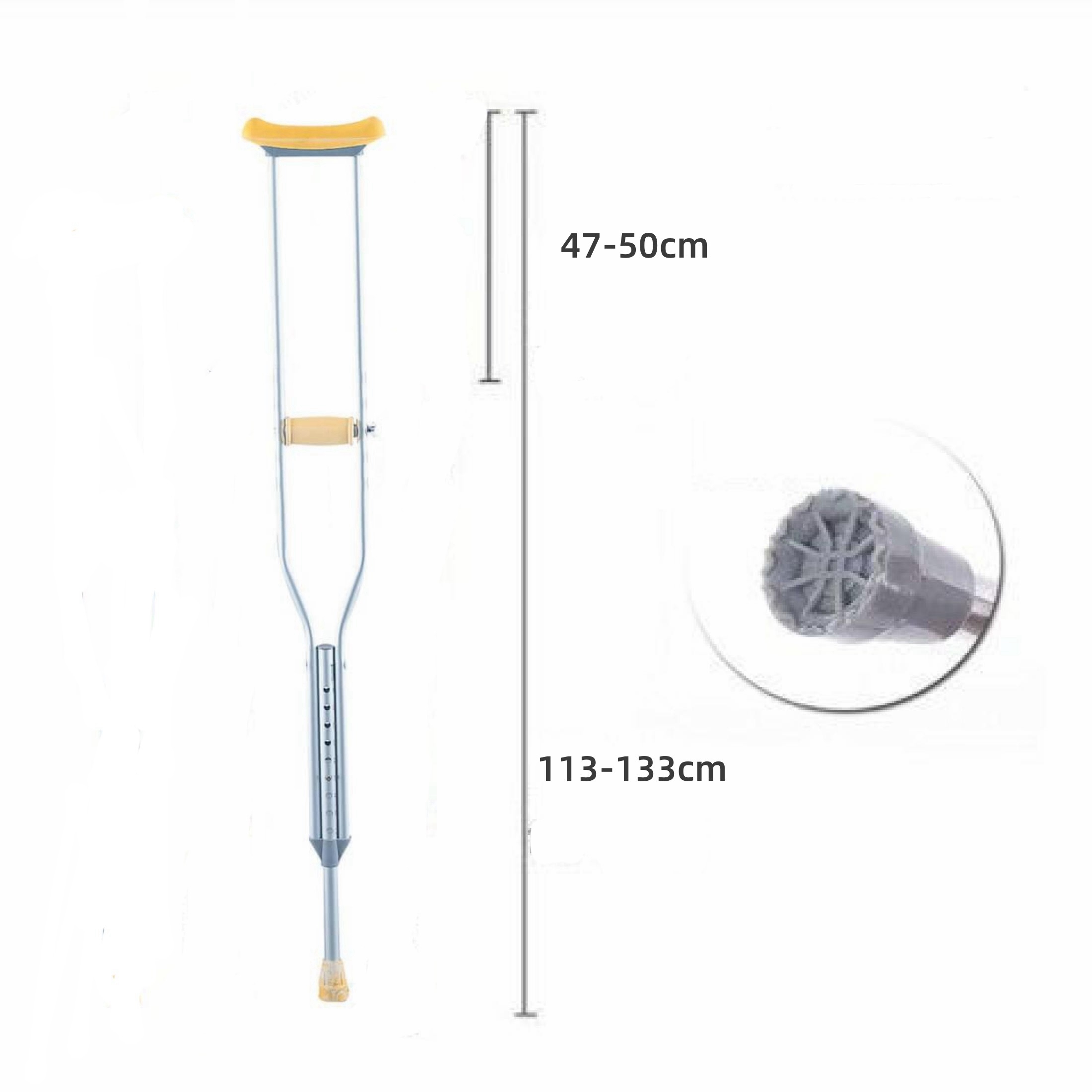 FPT*Ultra-Light Weight Underarm Cane Topang Kaki Arm Support Adjustable ...