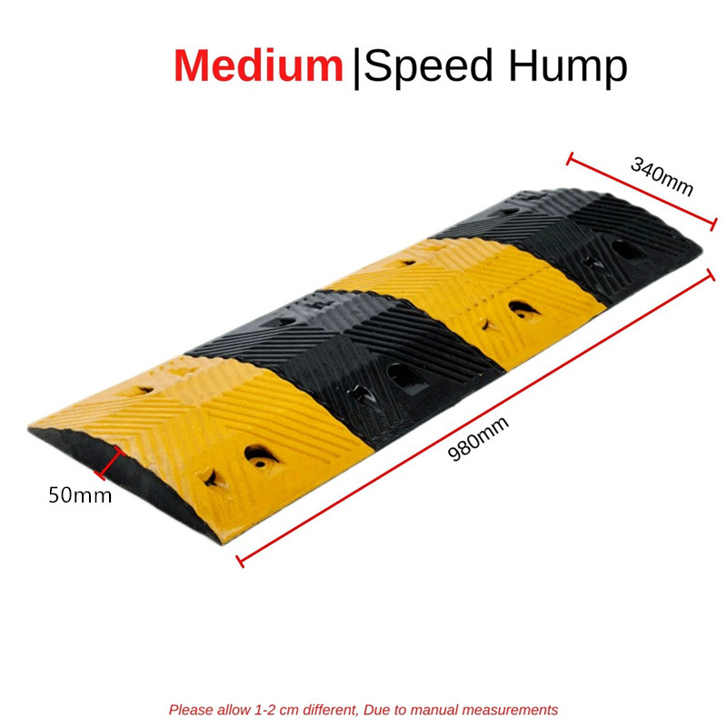 【Local shipment】98cm Rubber Speed Hump Speed Bump 98cm or 1 Pair End ...