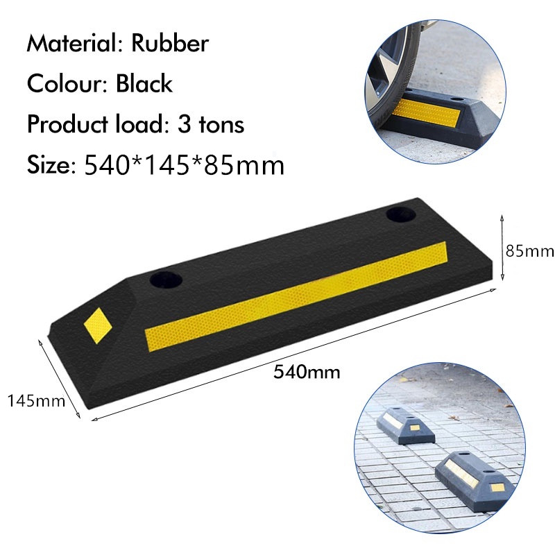 【COD】54CM rubber curb parking block wheel brake rubber wheel stop wheel ...