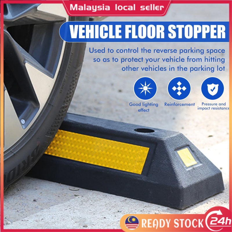 【Local delivery】54cm Rubber Stopper Double Stop Solid Parking Stopper ...