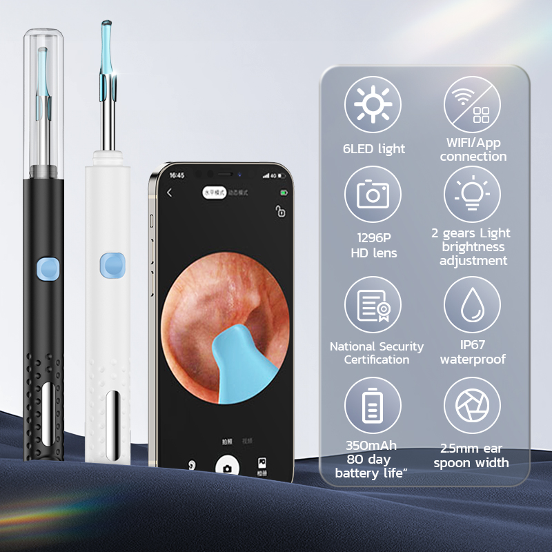 CylRedbat Earpick Smart Visual Camera Ear Scoop Ear Cleaner For Baby ...