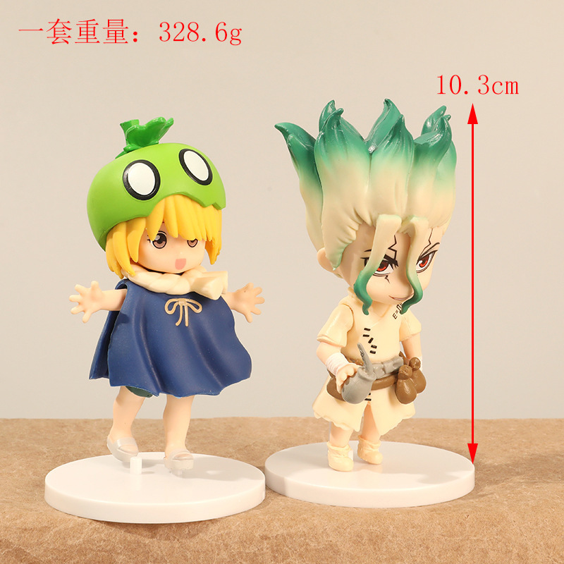 6Pcs/Set 10cm Dr.STONE Anime Figure Ishigami Senkuu Action Figure Amber ...