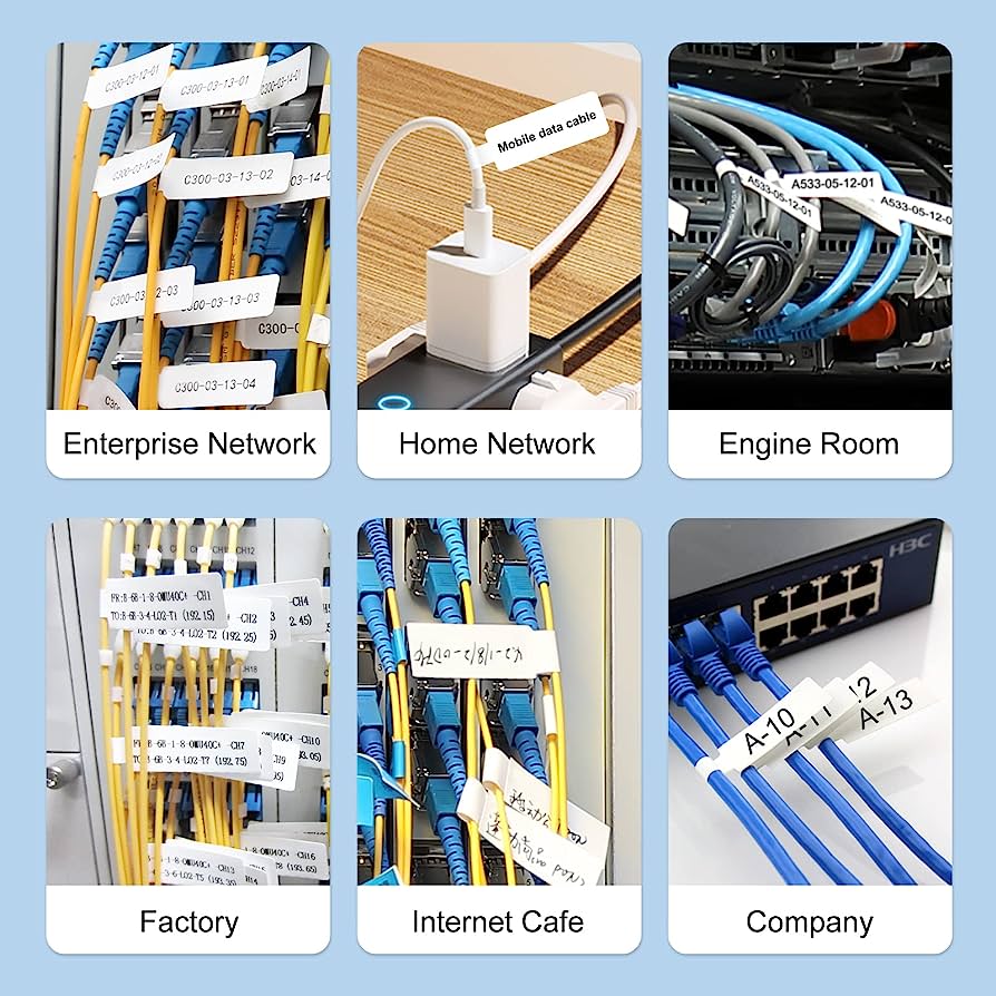NIIMBOT D11/D110 Cable Label Paper, Network Fiber Classification ...