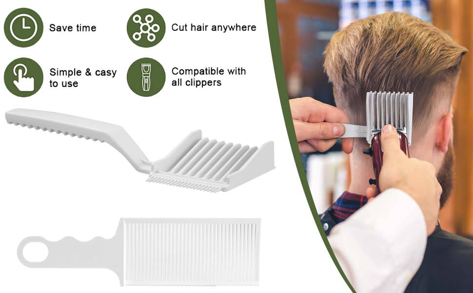 4 Pieces Barber Fade Combs Curved Barber Comb for Men Professional ...