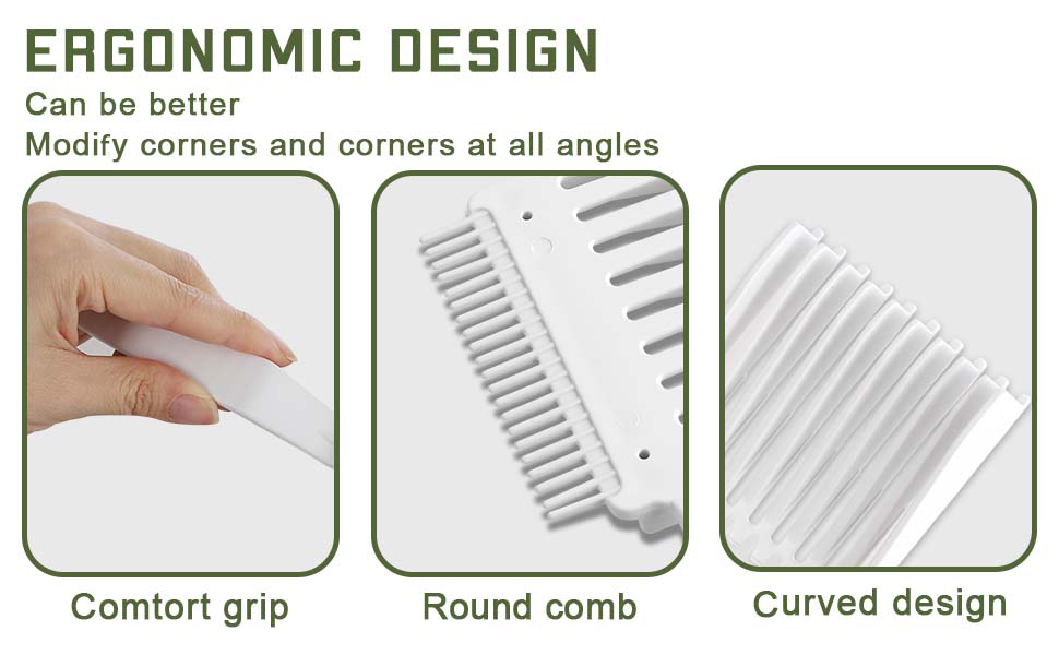 4 Pieces Barber Fade Combs Curved Barber Comb for Men Professional ...