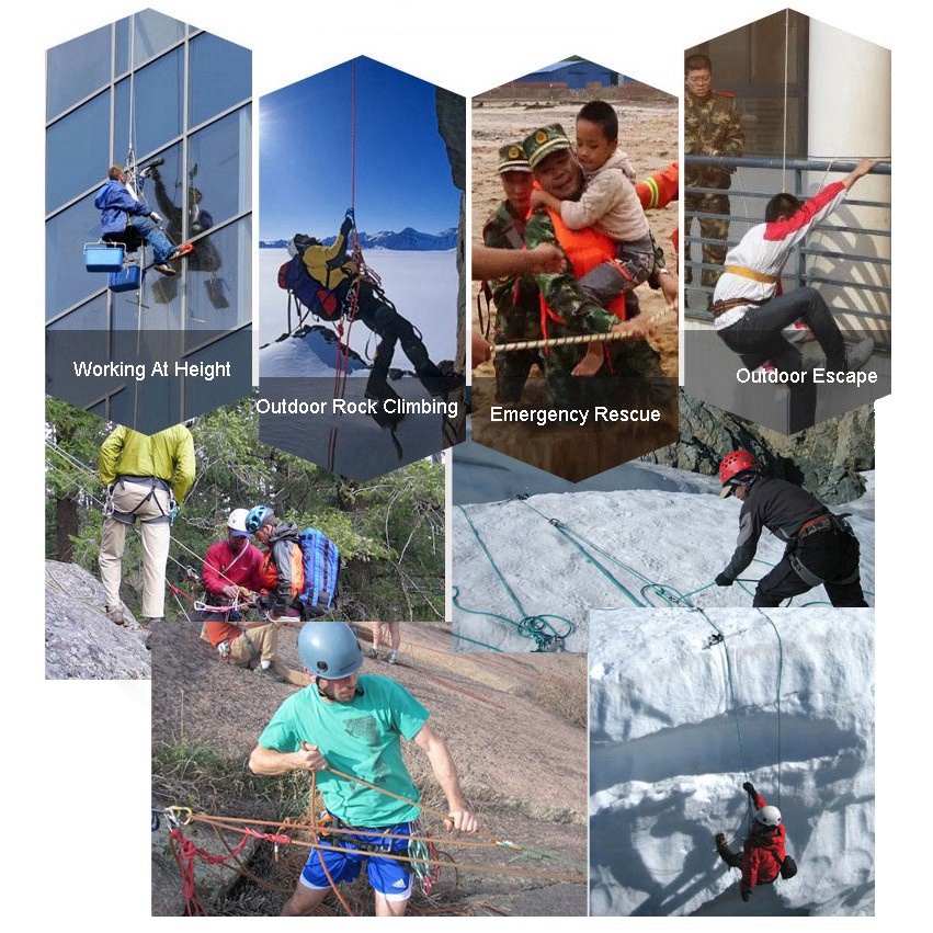 MDP* 10m 20m 30m Climbing Rappelling Rope Double Hook Climb Rope 12mm ...