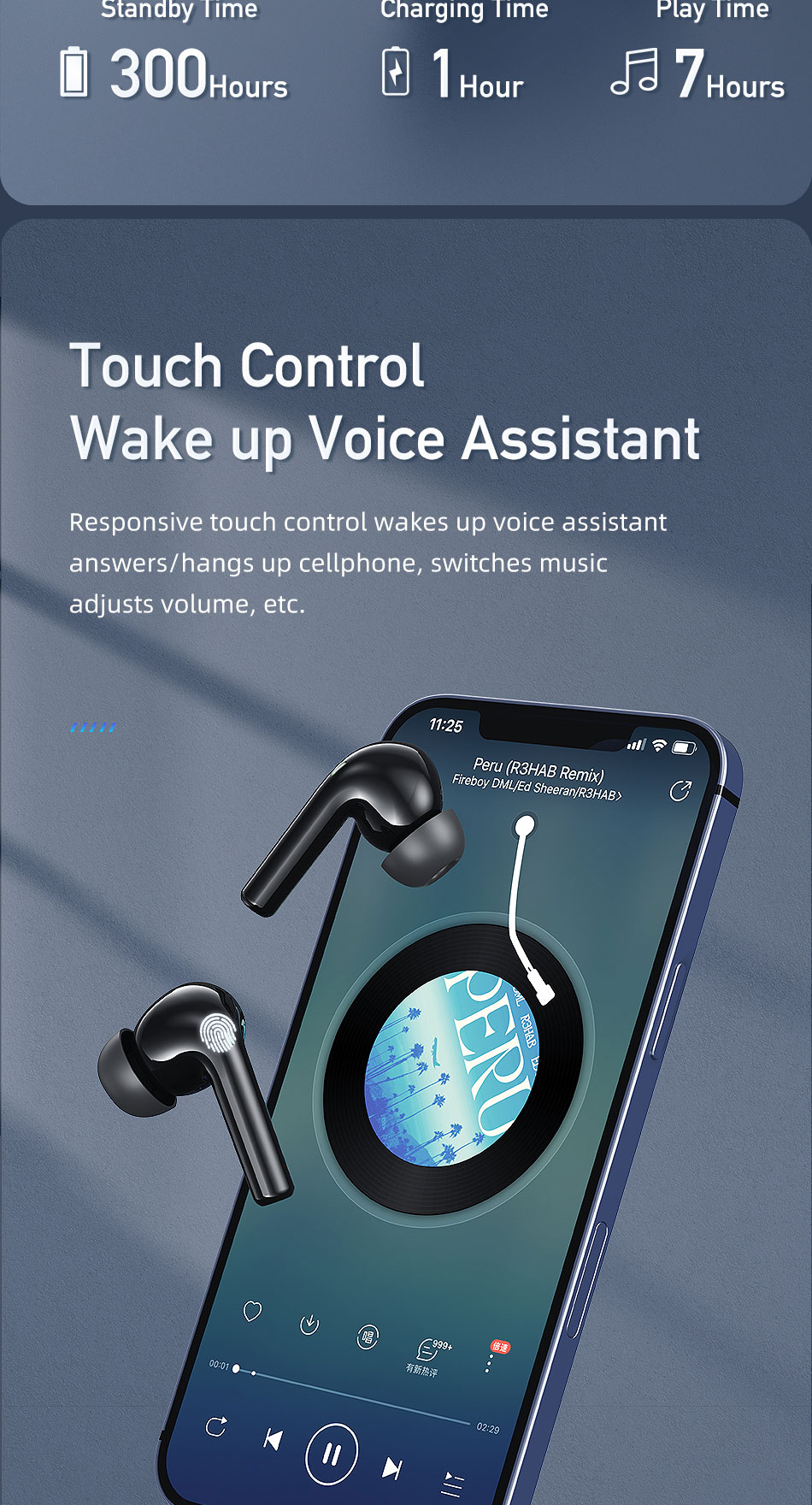 Awei T1 Pro TWS Earphone Bluetooth 5.3 In-Ear Earbud Built-in ...