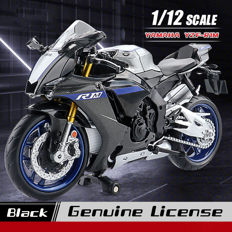 1:12 Scale Yamaha YZF R1M Alloy Motorcycle Model Diecast Car Sound ...