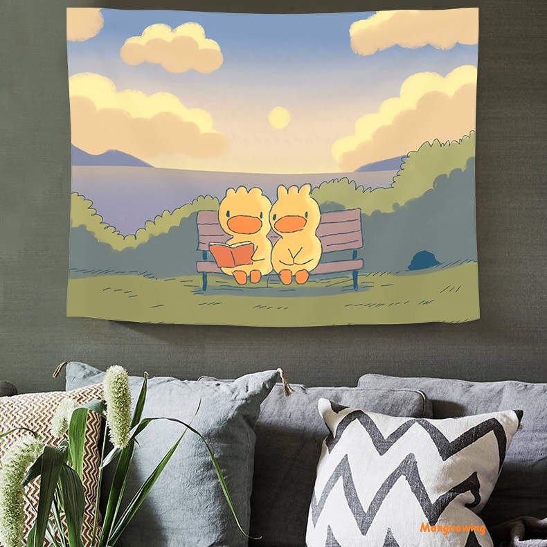 Customize Cartoon Duck Wall Hanging Tapestry 200*150cm Large Sofa ...