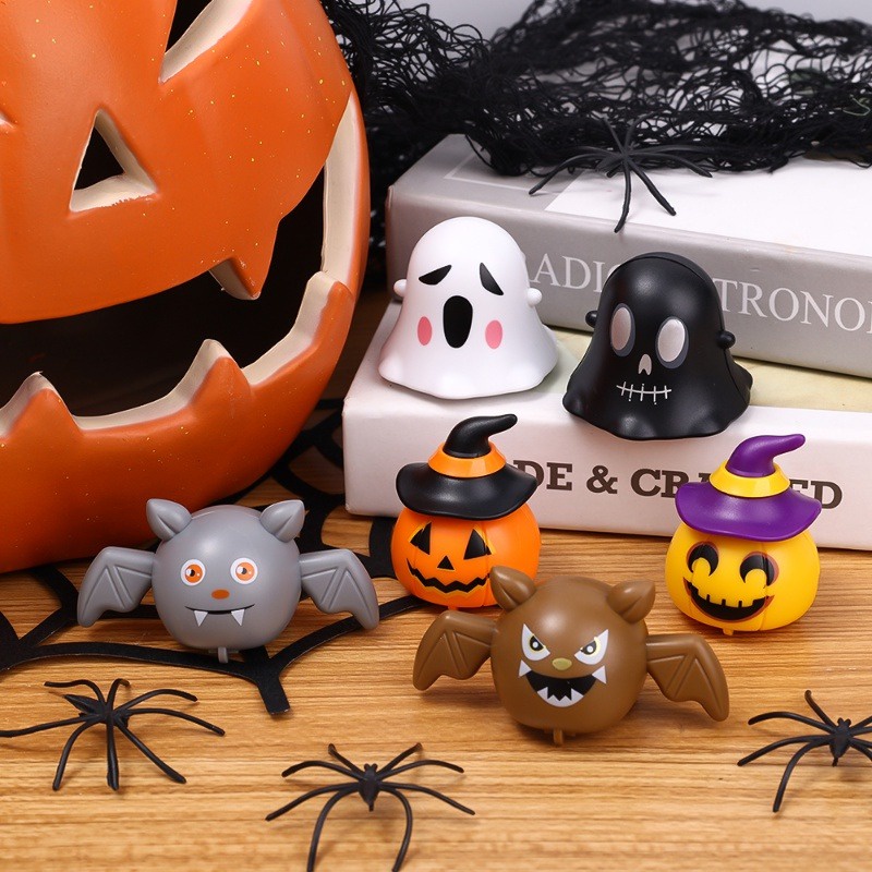 6pcs Halloween Pull Back toy car Ghost Pumpkin Bat Action Doll mainan ...