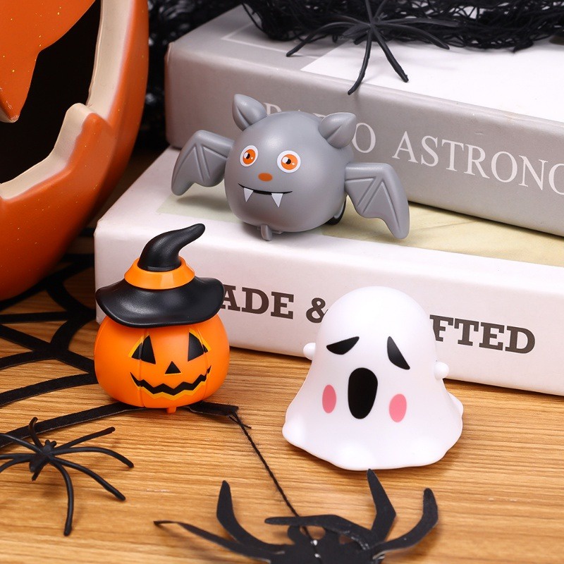 6pcs Halloween Pull Back toy car Ghost Pumpkin Bat Action Doll mainan ...