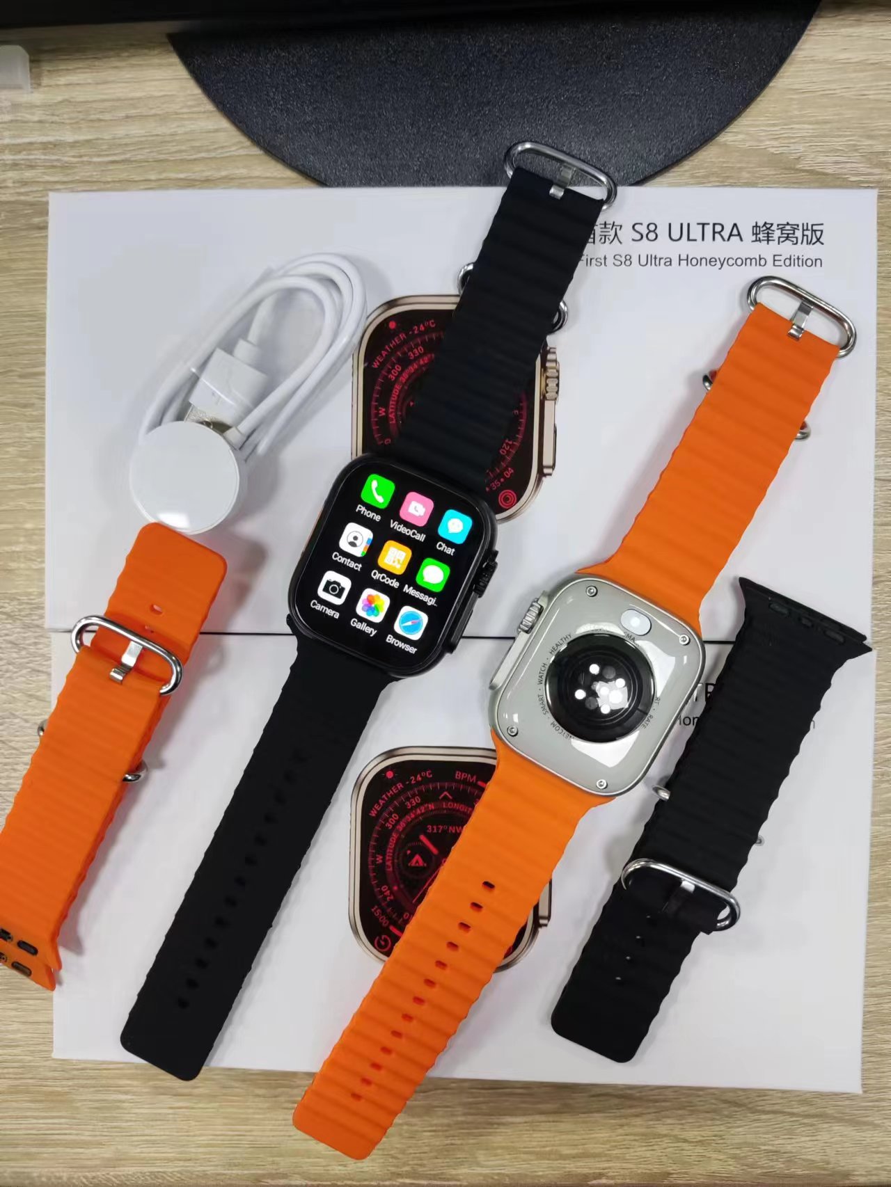 New 4G Smart Watch S8 Ultra Sim Card Rear Camera Call Android Operating ...