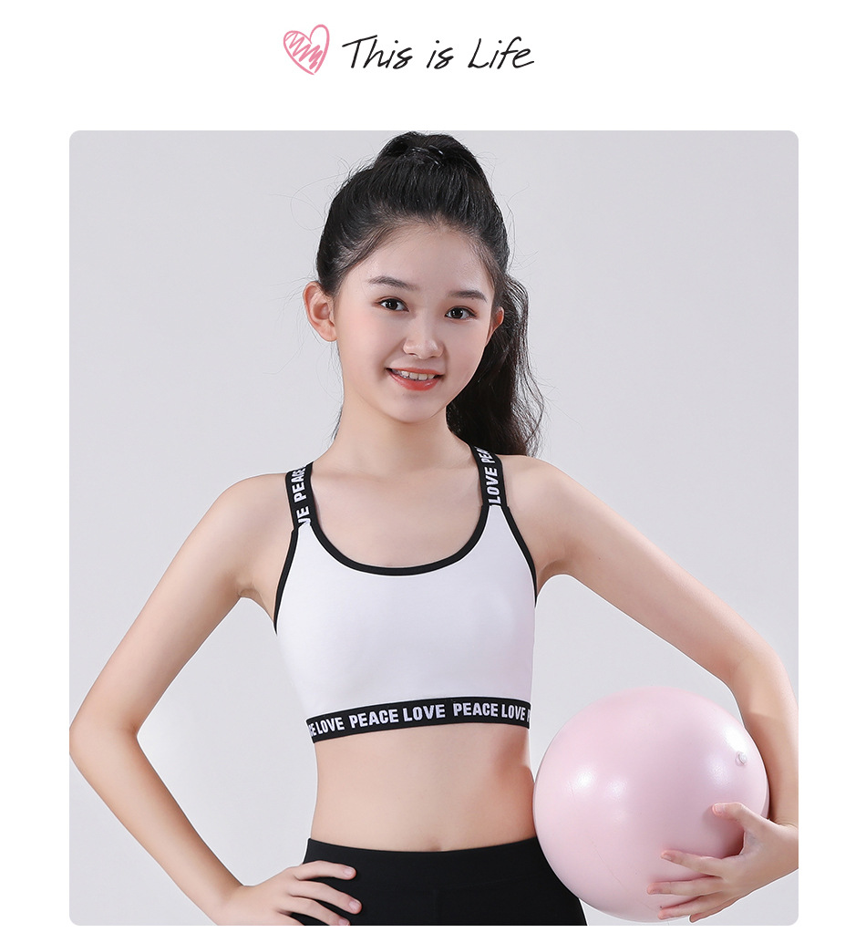 MOMO Kids Bra Girls Training Bra Cotton Baby Bra Anti-slip Sport Bra Teenage Underwear | Shopee ...