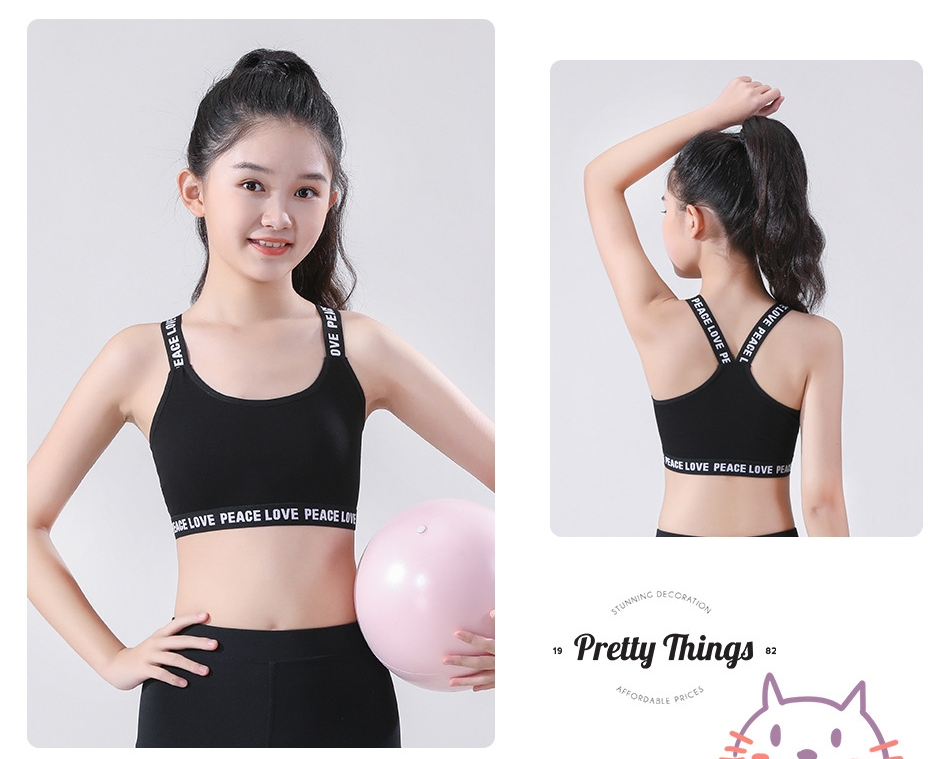 MOMO Kids Bra Girls Training Bra Cotton Baby Bra Anti-slip Sport Bra Teenage Underwear | Shopee ...