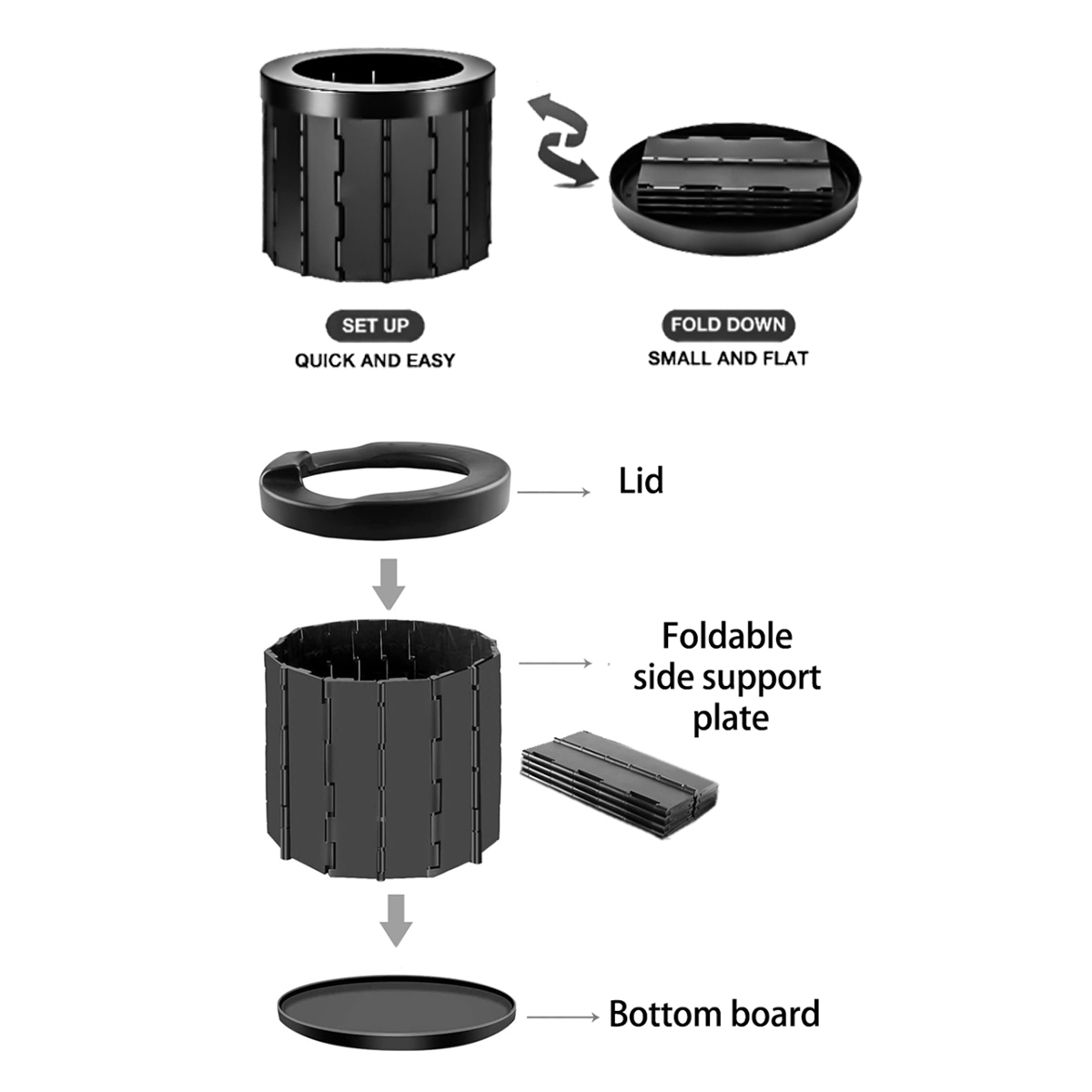 Camping Mobile Toilet Foldable Folding Portable Outdoor Picnic Tandas ...