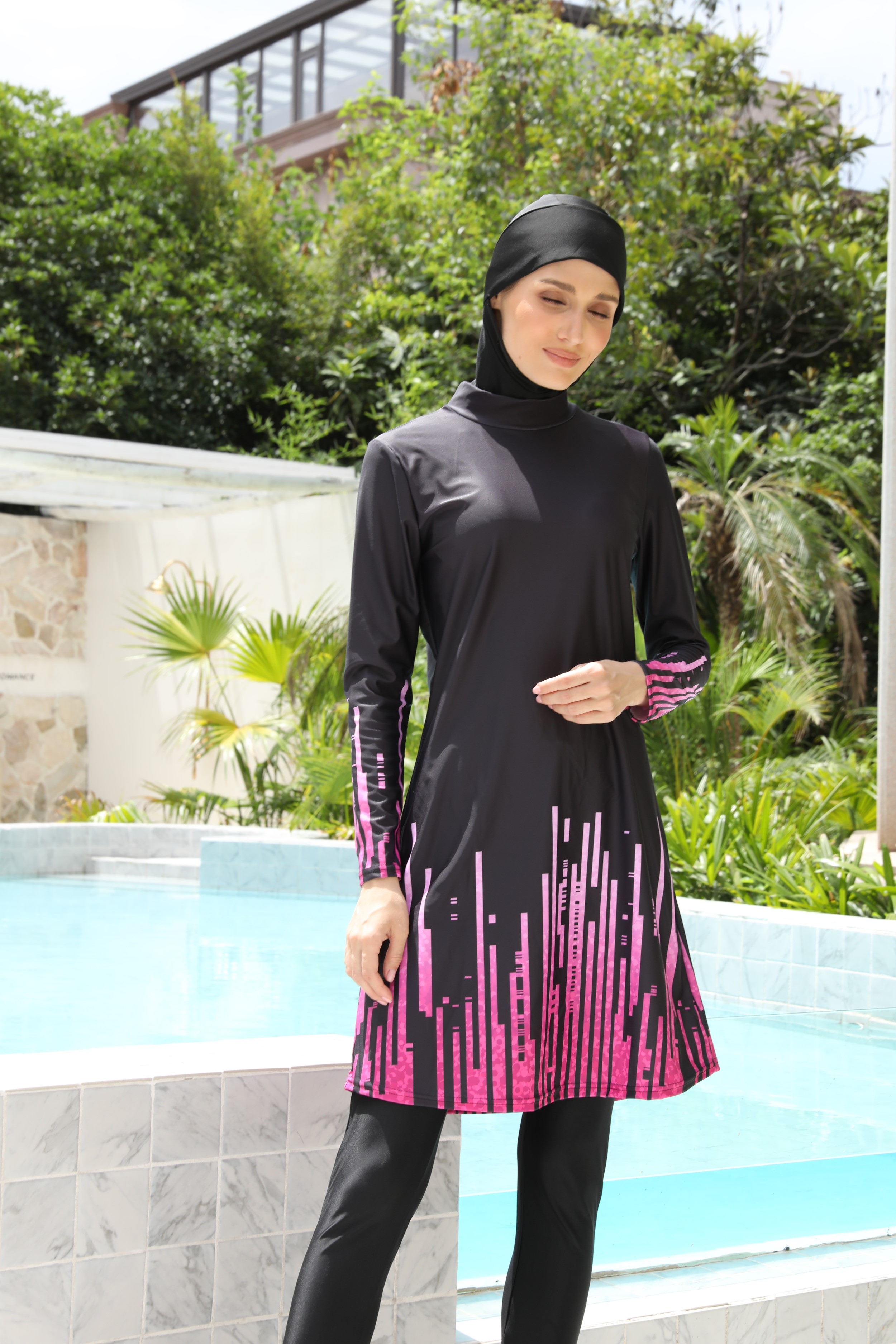 Muslimah Swimwear Plus Size Full Set 3/4 piece set | Shopee Malaysia