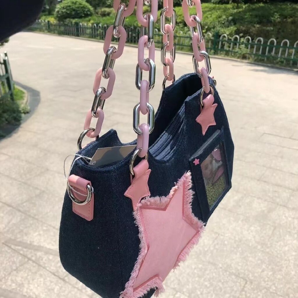 A.T.A Beg denim original terbaru untuk perempuan bergaya, beg serong ...