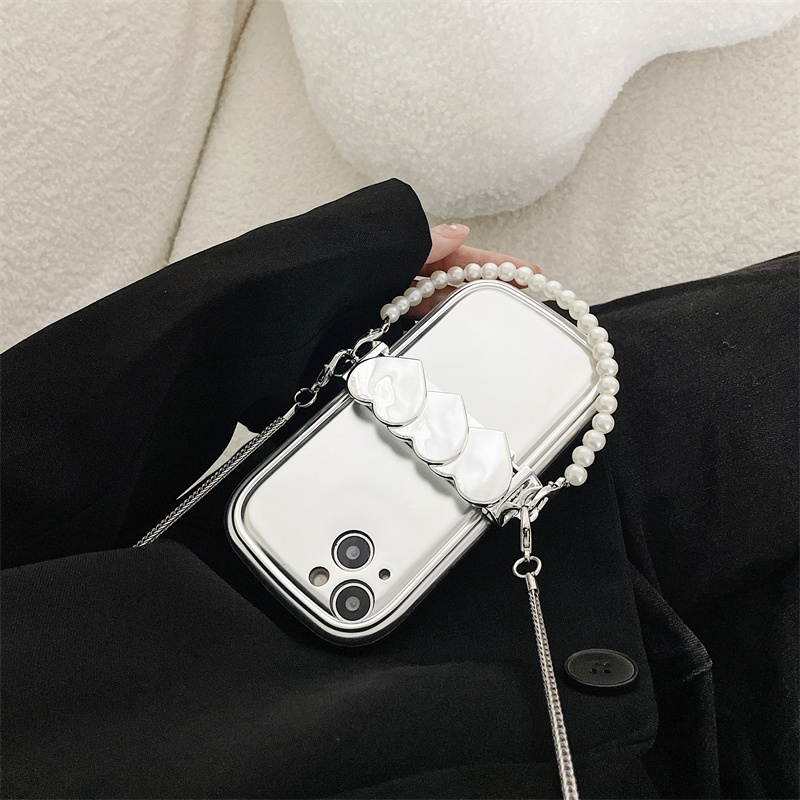 Universal Plating Cute Bear Cartoon Heart Mobile Phone Crossbody Chain ...