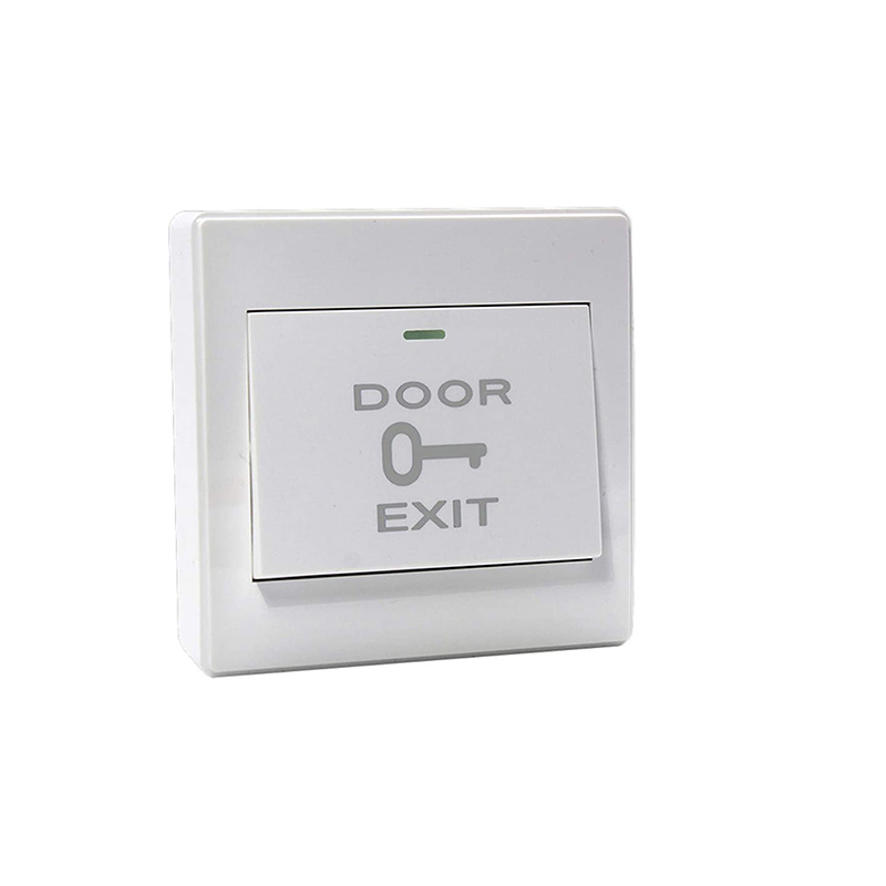 White Color Plastic Door Release Exit Button with Mounted Back Box for ...