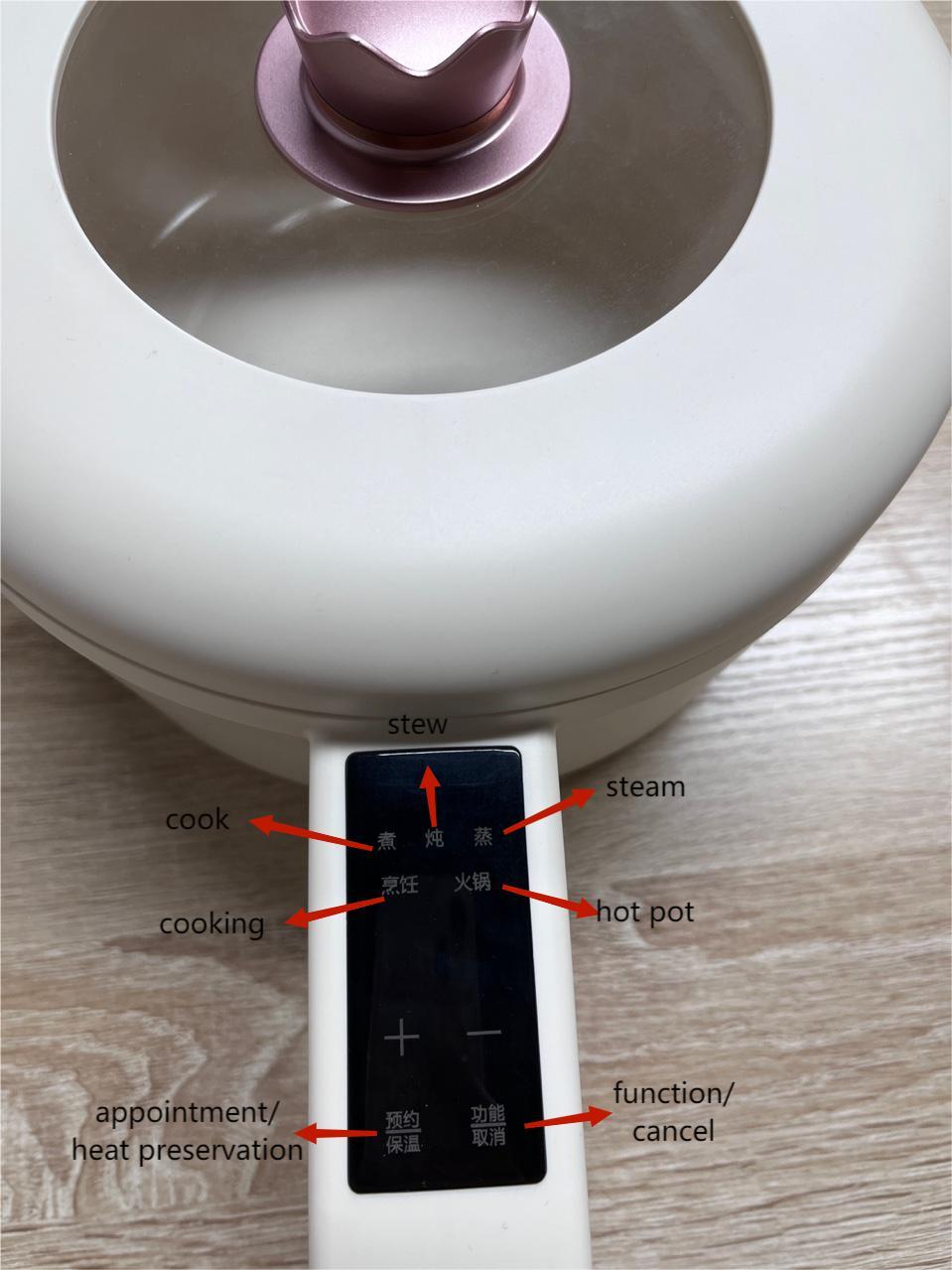 URINGO Multi Cooker Electrical Non-Stick Ceramic Coating Multifunctional Electric Frying Pan (3L ...