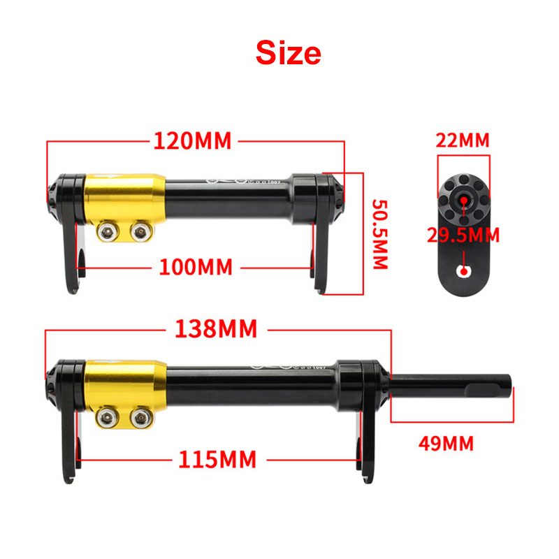 AGEKUSL Bike Easy Wheel Extension Bracket Rod For 3 Sixty Pikes ...
