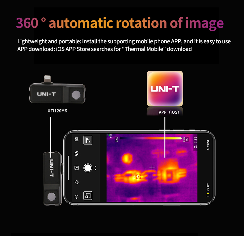 [Can measure pinhole camera]UNI-T UTi120MS UTi120Mobile Thermal Imaging ...