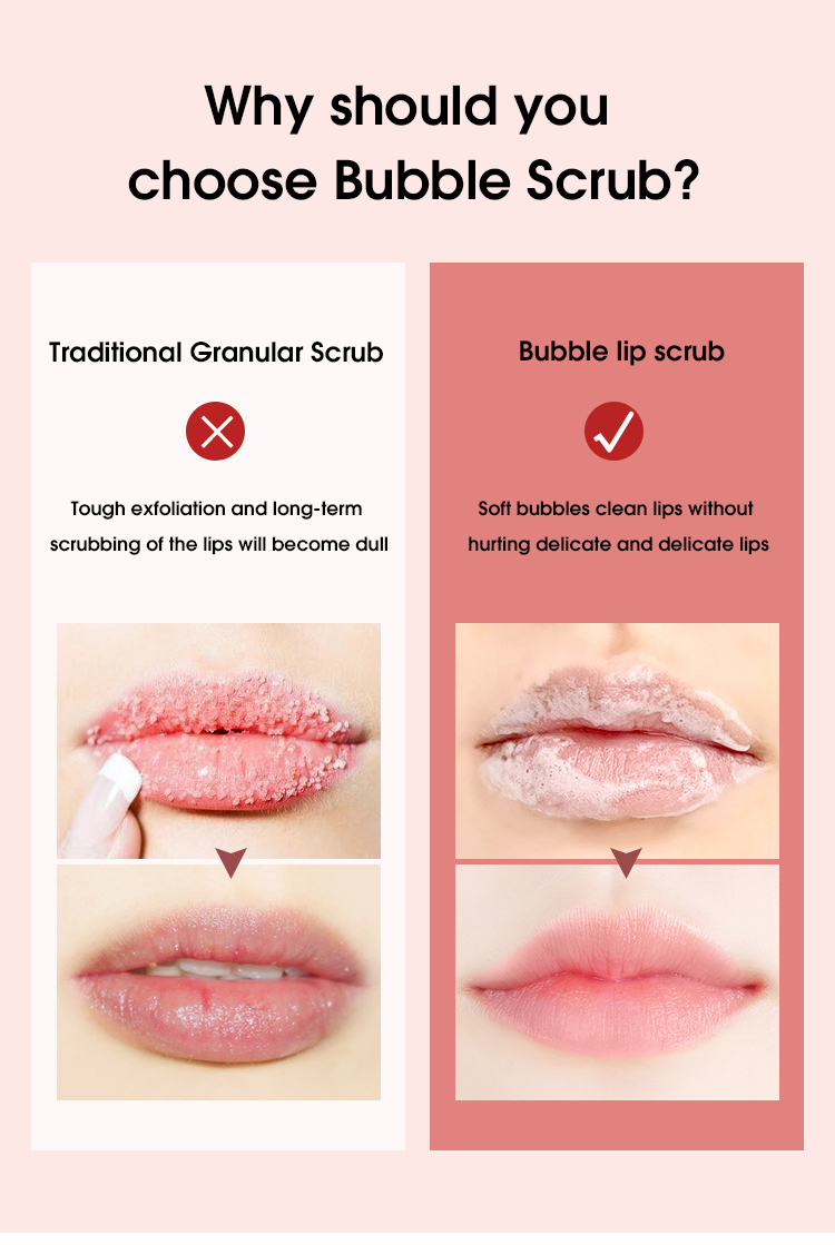 Gecomo Exfoliating Lip Scrub Bubble Lip Lip Mask Lip Care Tender Lip