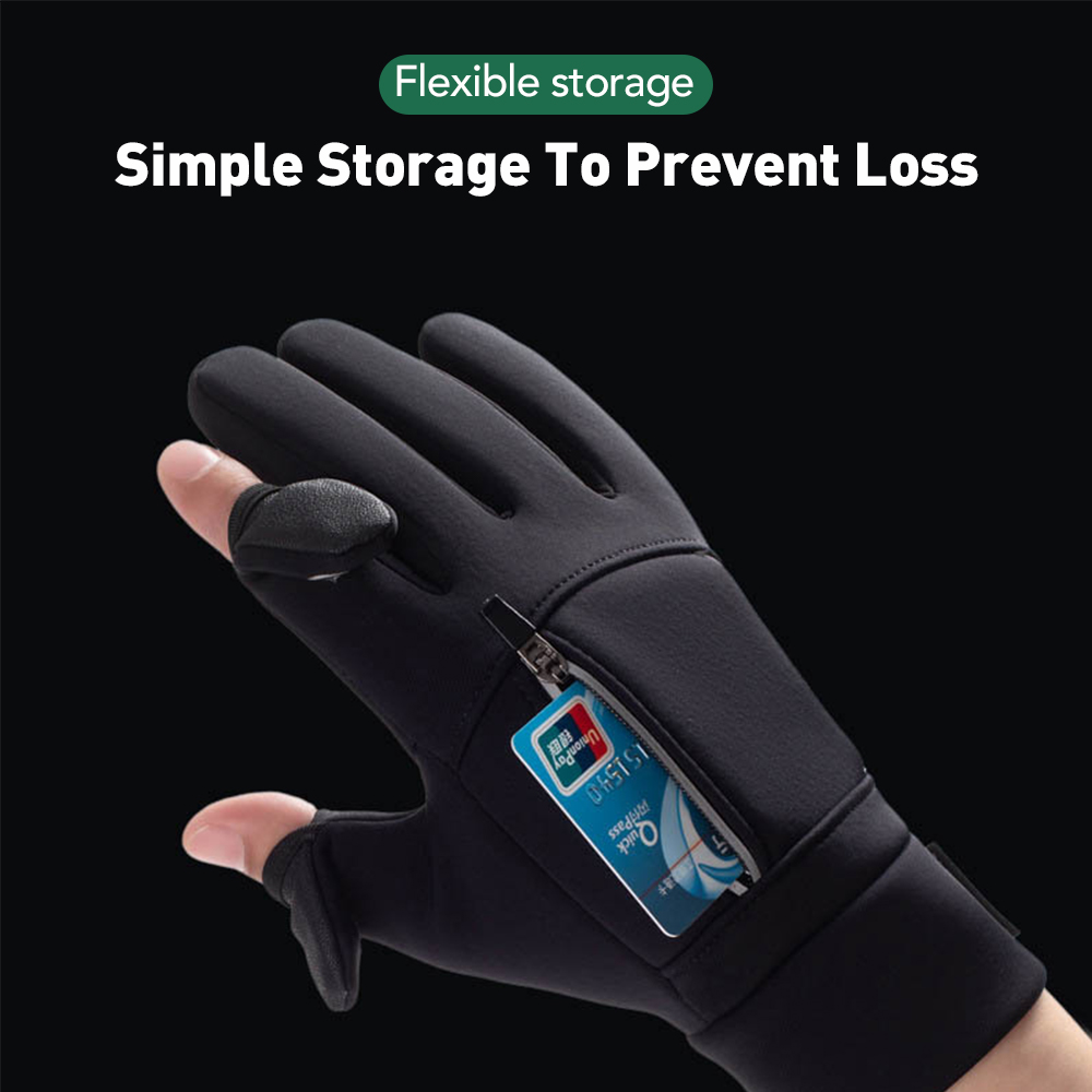 Newboler Winter Gloves Warm Ski Gloves Two Finger Flip Motorcycle ...