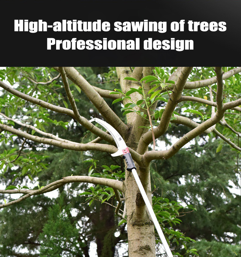Tree pruning saw 2-8M aluminum alloy telescopic pole aerial work tree ...