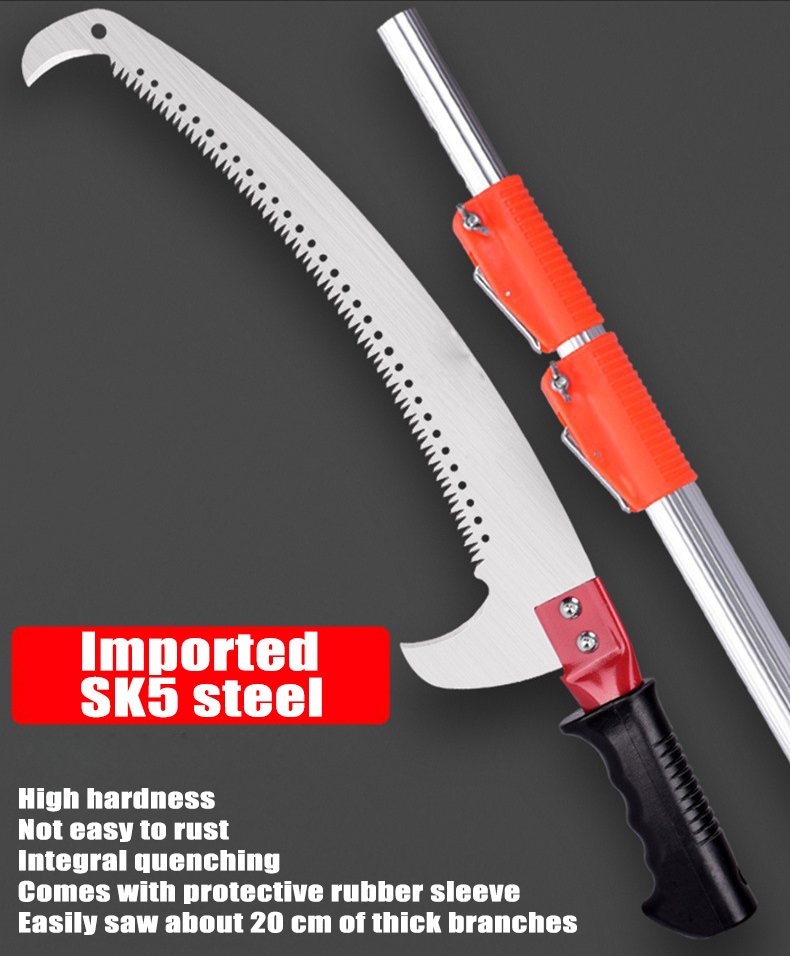 Tree pruning saw 2-8M aluminum alloy telescopic pole aerial work tree ...
