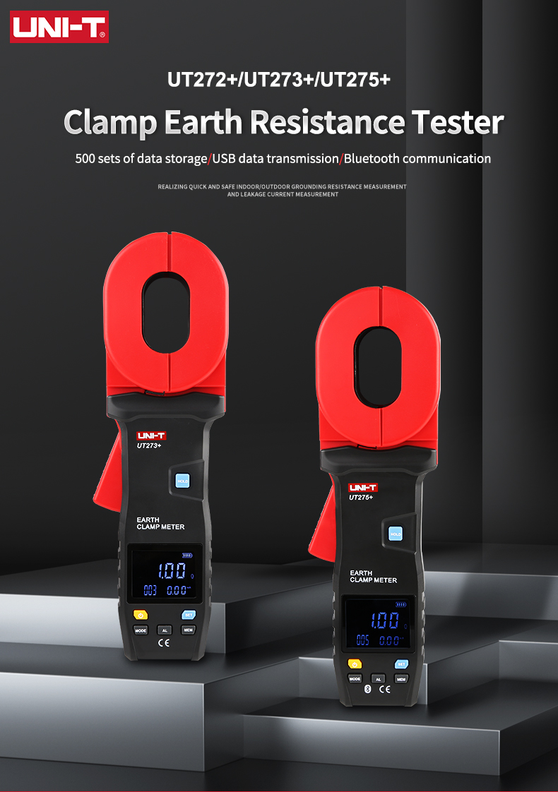 UNI-T UT272+ UT273+ UT275+ Clamp Earth Resistance Tester Ground ...