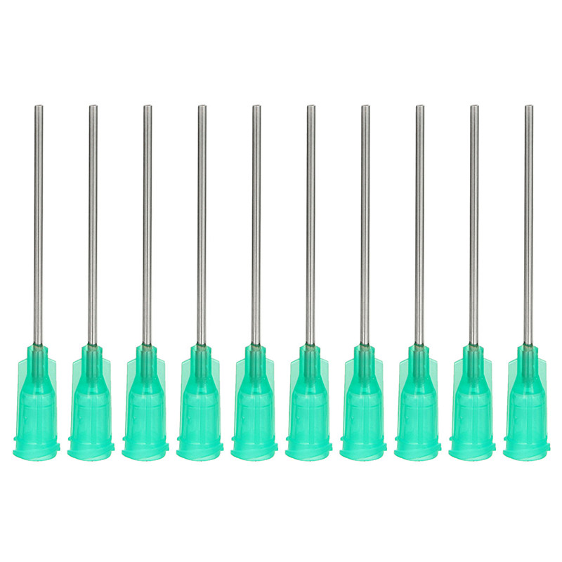 In Stock 10pcs Green 18Ga Stainless Steel Blunt Dispensing Needles Glue ...