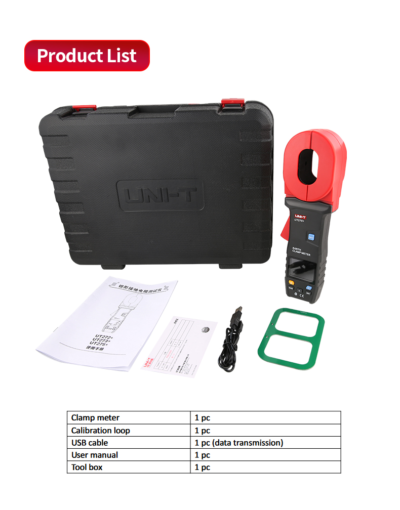 UNI-T UT272+ UT273+ UT275+ Clamp Earth Resistance Tester Ground ...