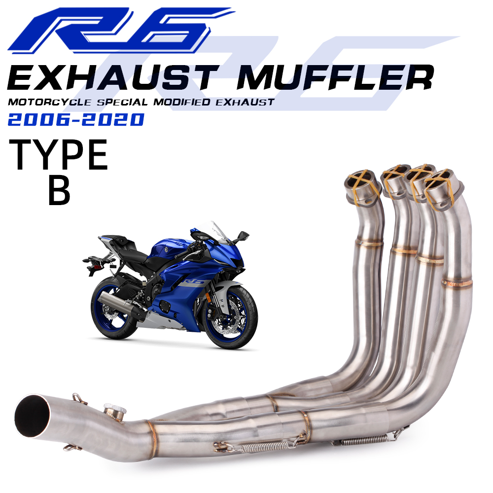 Motorcross Exhaust Full System Motorcycle Modified Front Mid Pipe ...