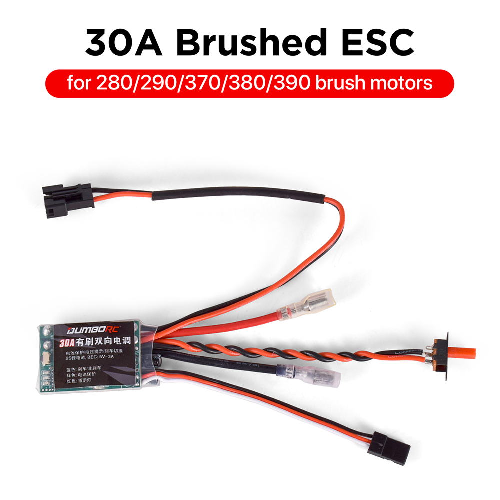 RC ESC 20A 30A Brushed ESC Mini 2S BEC 5V 3A with Brake for RC Car Boat ...