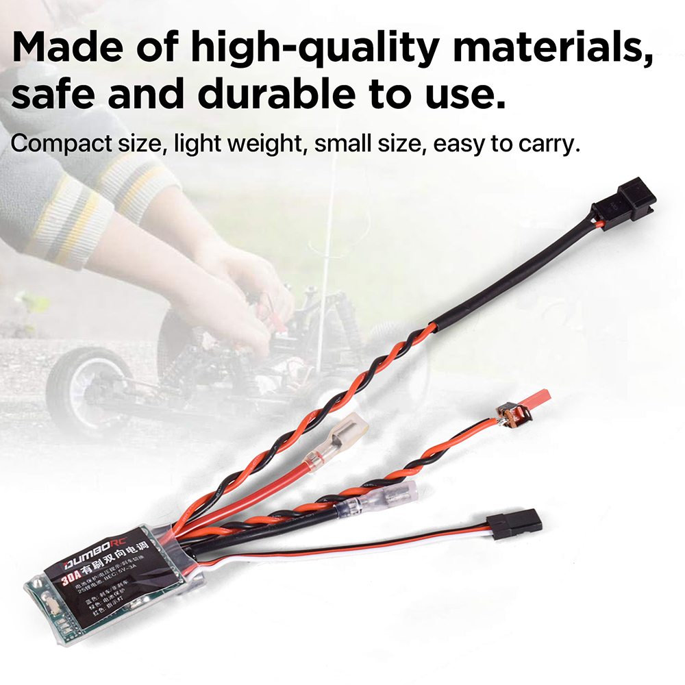 RC ESC 20A 30A Brushed ESC Mini 2S BEC 5V 3A with Brake for RC Car Boat ...