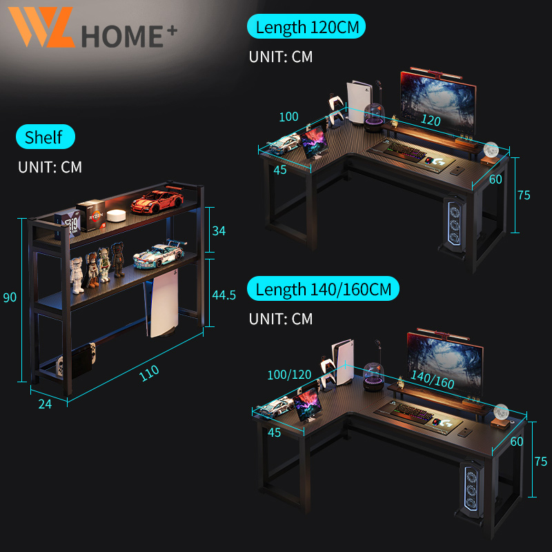 Gaming Table L Shape Table Meja Gaming High Quality Home Office Table ...