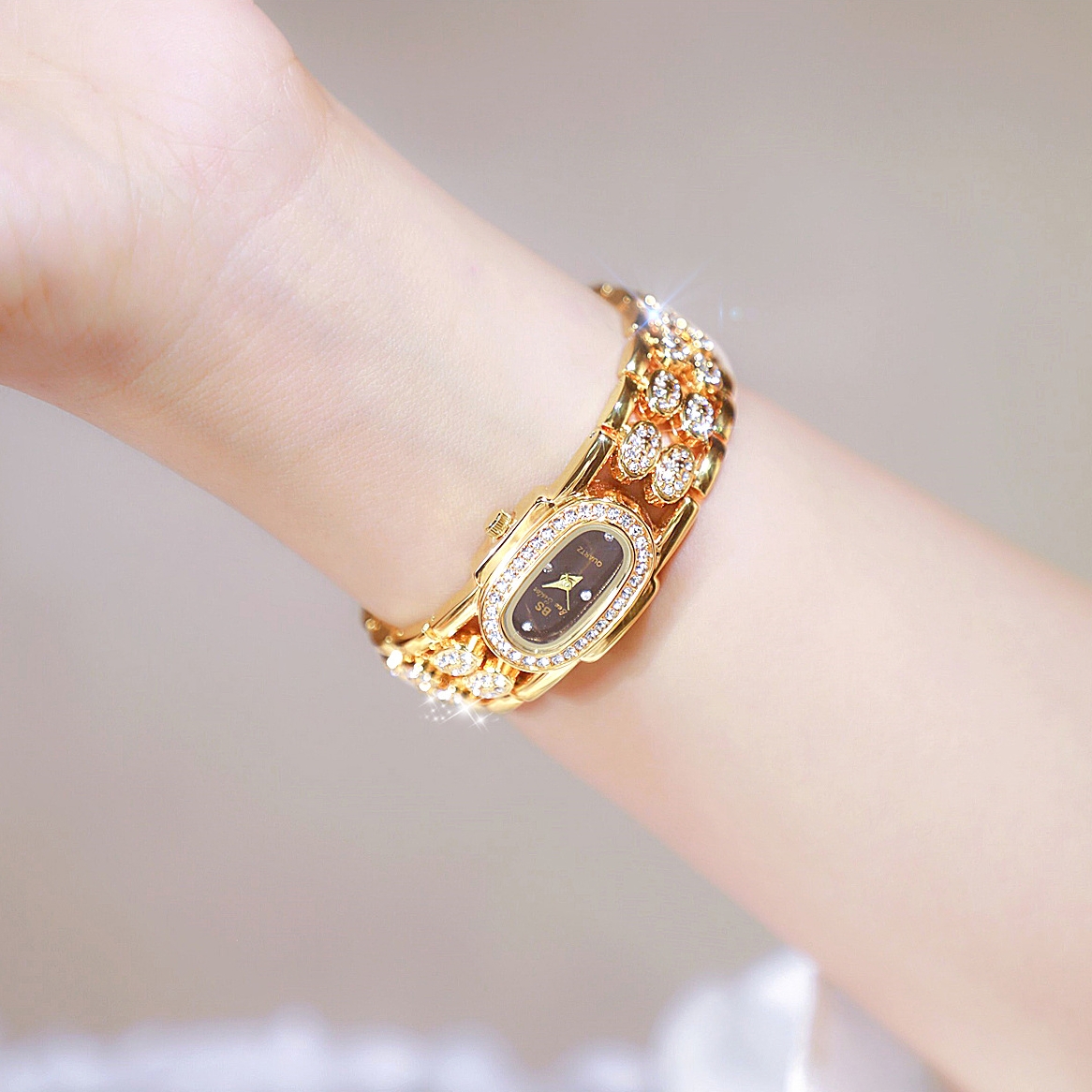 BEE SISTER Women's Watch Luxury Diamond Set Fashion Quartz Watch ...