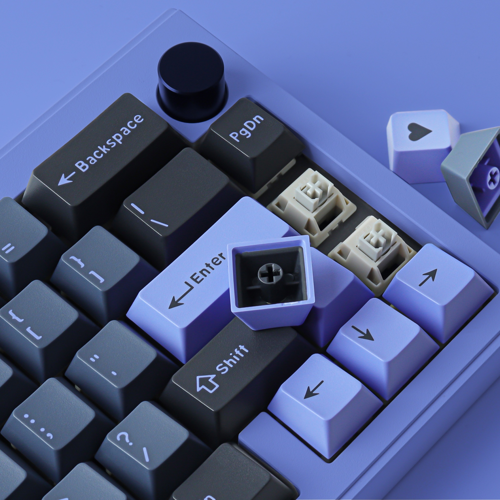 GMK Night Shadow Keycaps 173 ABS Key Double Shot Cherry Profile Keycaps ...