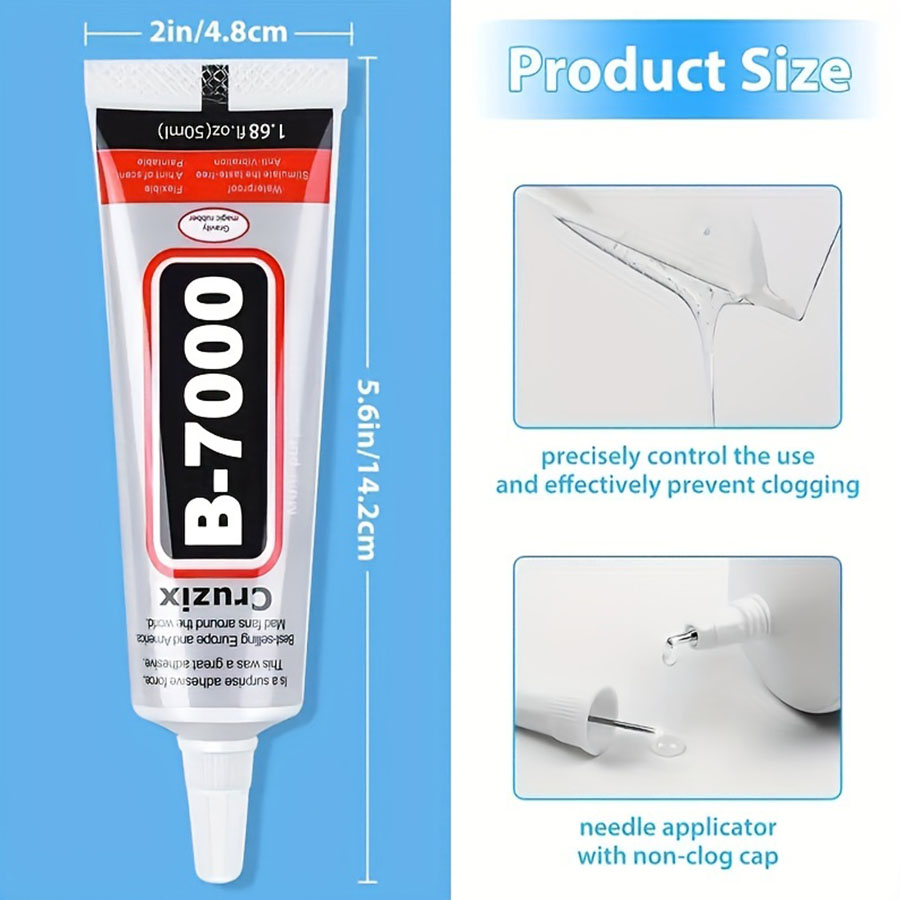 Multi Purpose Industrial Strength 25-50ML B7000 Glue Adhesive ...