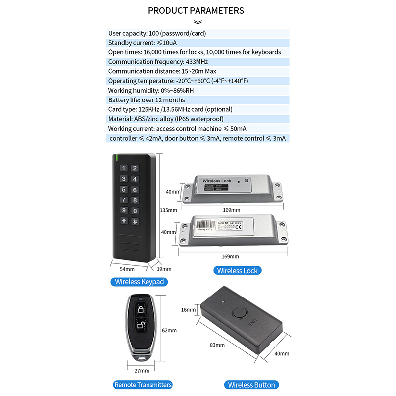 Waterproof Wireless Access Control Kits Electronic Gate Garage Door ...