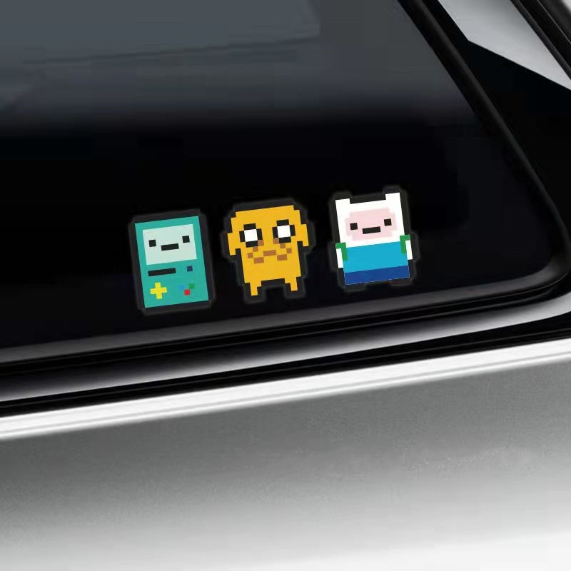 Pokemon Car Sticker Pikachu Pokeball Reflective Waterproof Pixel Window ...