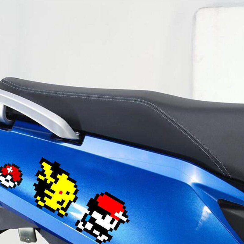 Pokemon Car Sticker Pikachu Pokeball Reflective Waterproof Pixel Window ...