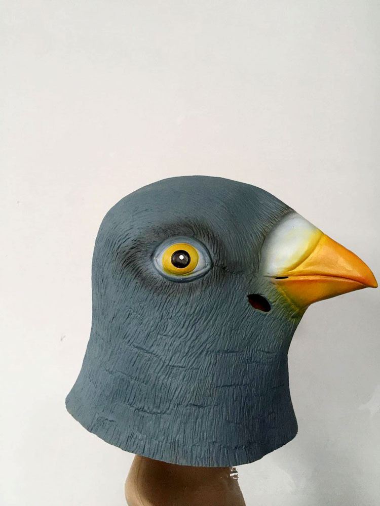 Halloween Funny Pigeon Head Cover Dove Style Cosplay Headgear Festival ...