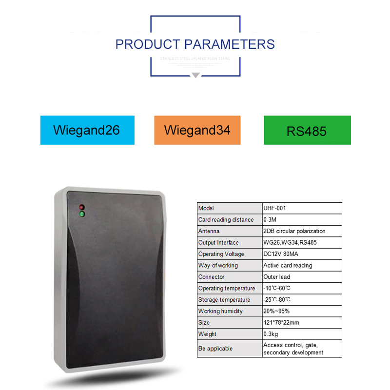 ISO-18000 6C 1M Middle Range Long Range Access Control Wiegand Uhf rfid ...