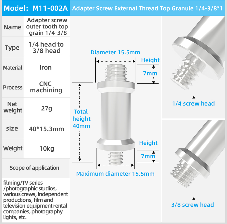 Selens Photography Stud Spigot Screw Thread Adapters Interchangeable ...