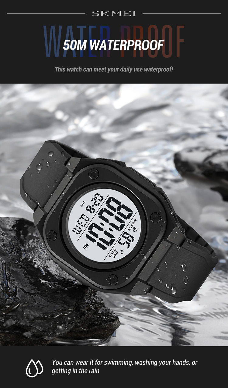 Skmei Military style sports digital watch Jam Tangan Lelaki Waterproof ...
